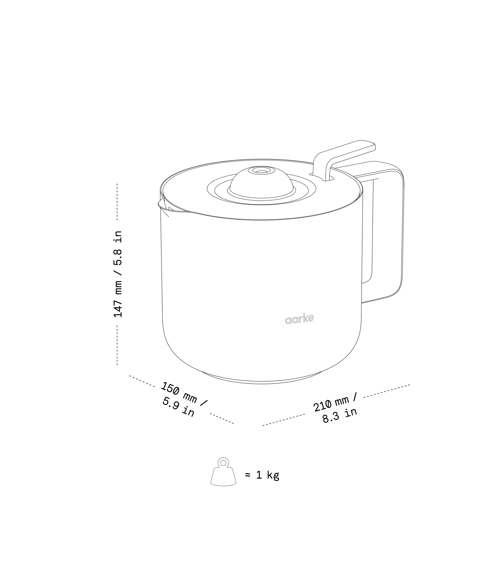 Aarke Thermal Jug - Integrated thermos for coffee brewer